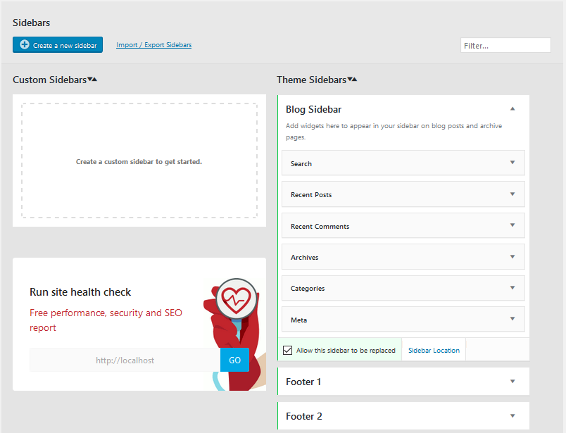 ساخت سایدبار سفارشی در وردپرس با افزونه Custom Sidebars - کراسنو